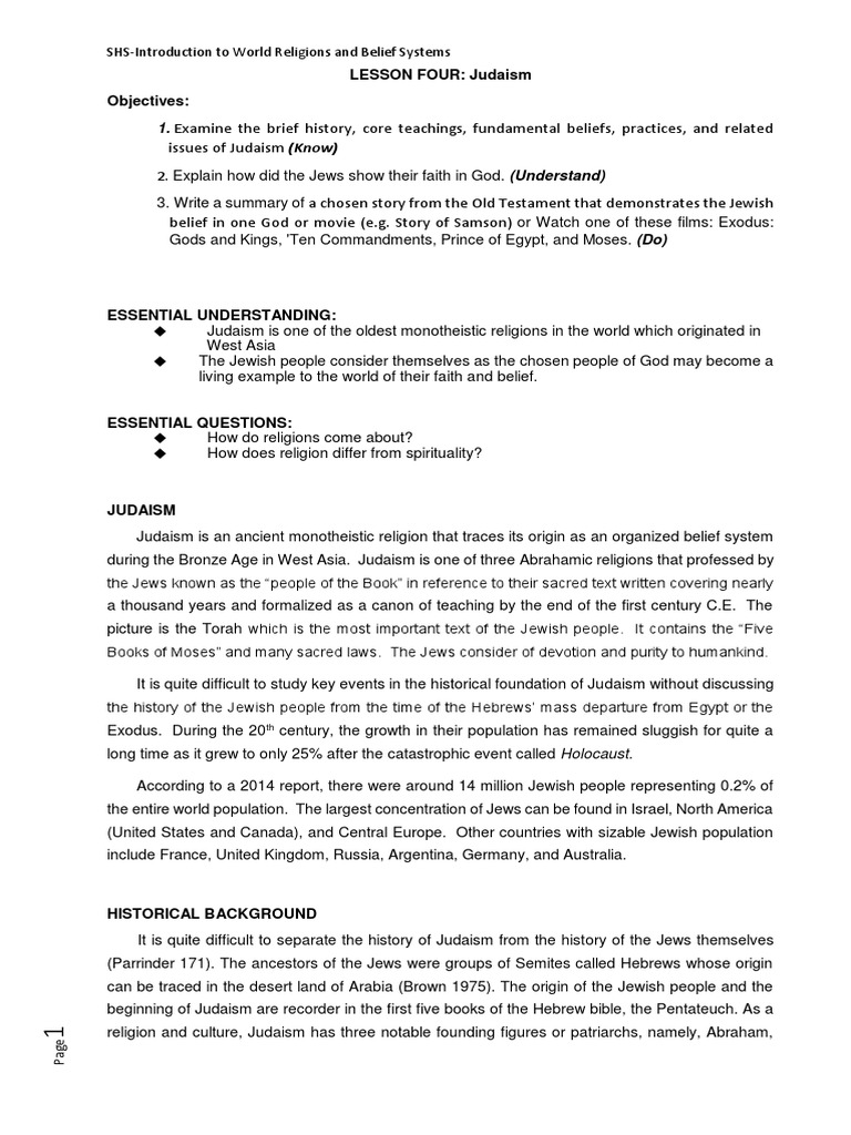 Judaism: History, Beliefs and Practices | PDF | Jewish Holidays | Abraham