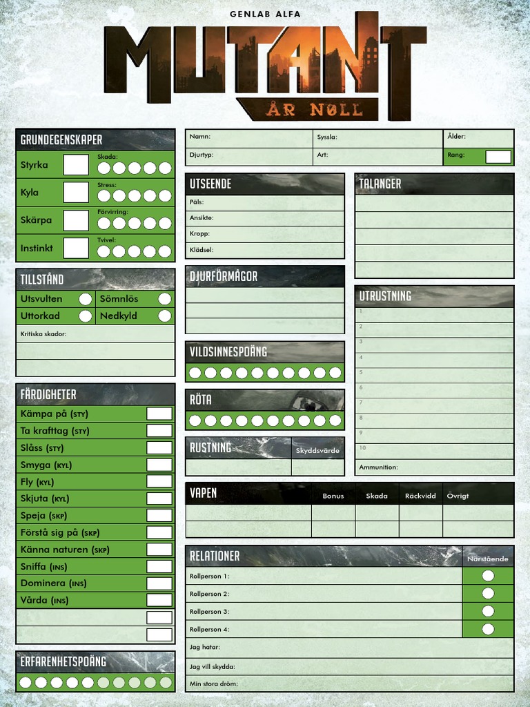 Rollformulär Genlab | PDF
