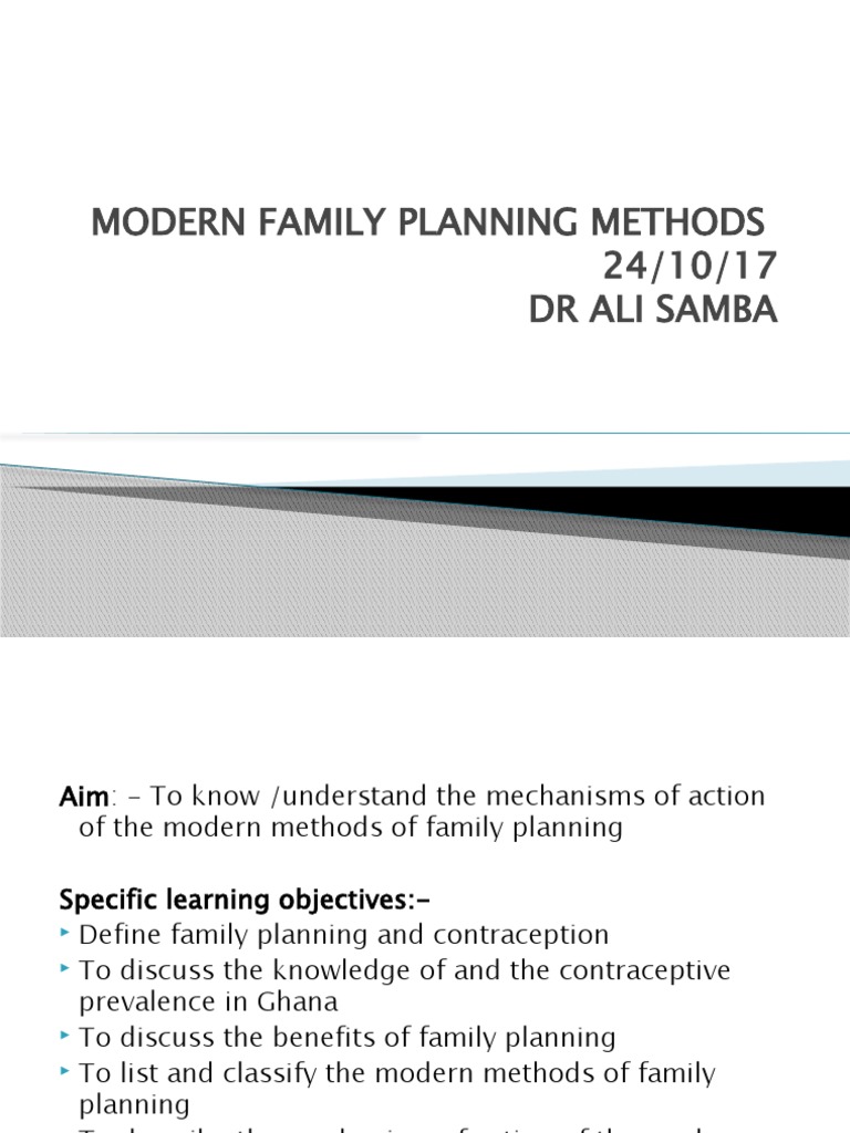 Modern Family Planning Methods | PDF | Combined Oral Contraceptive Pill ...