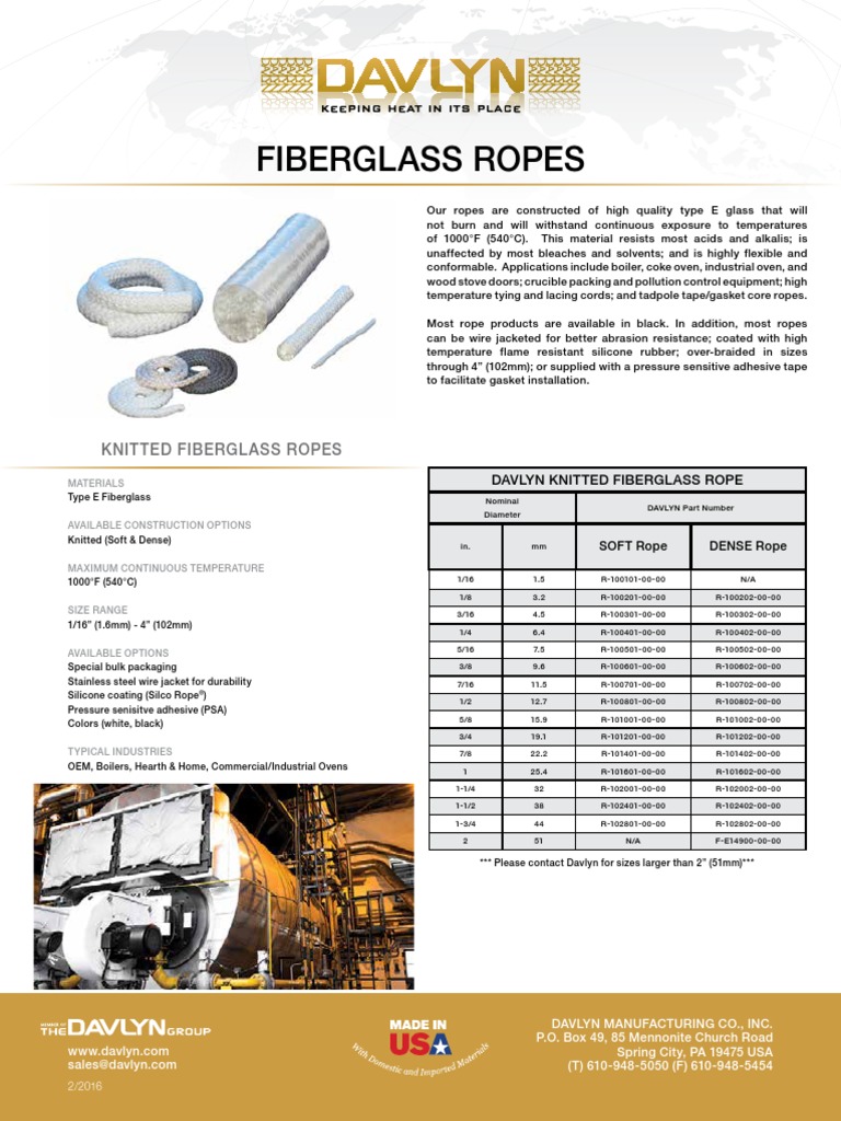 Fiberglass Rope | PDF | Fiberglass | Silicone