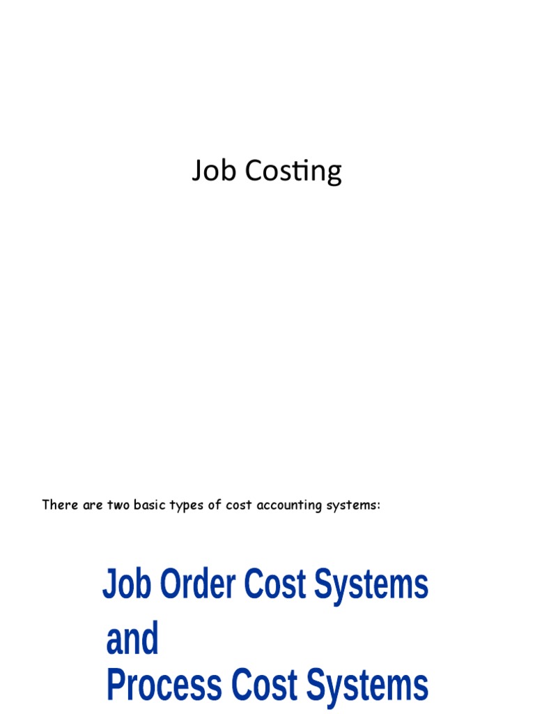 Ch.4 Job Costing | PDF | Inventory | Cost