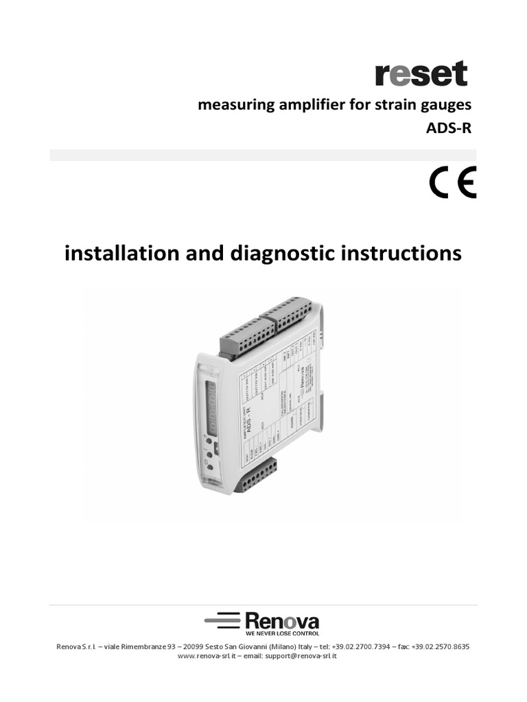 RESET ADS-R Manual en 0118 | PDF | Parameter (Computer Programming) | Amplifier