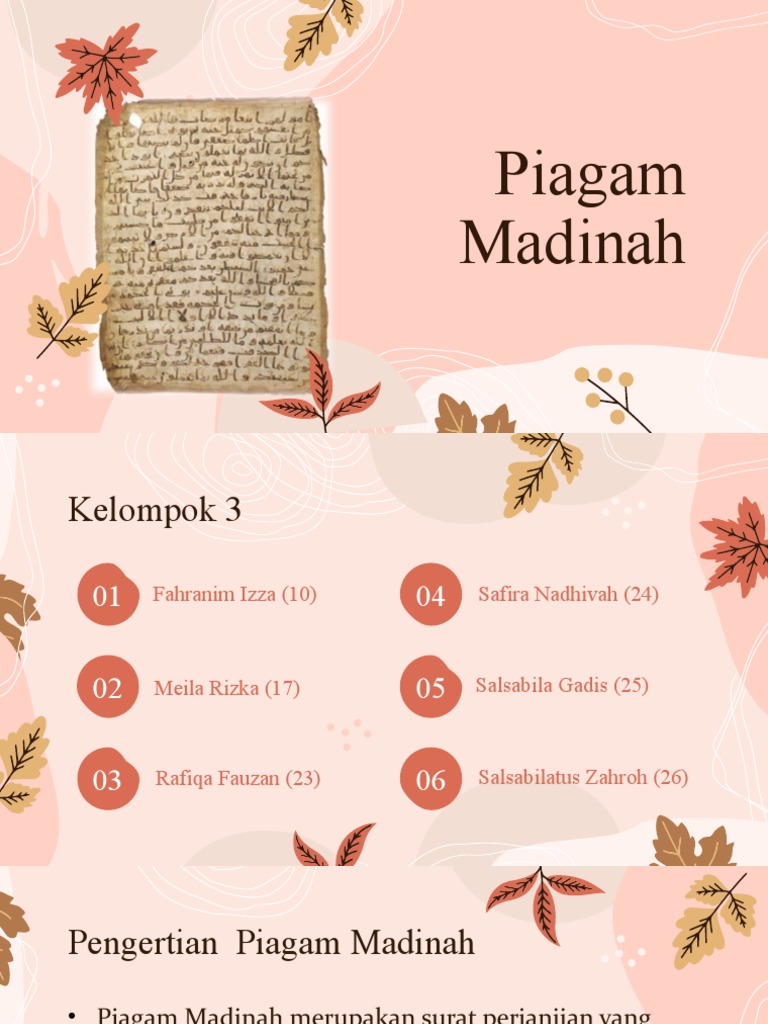 Tujuan dan Isi Piagam Madinah | PDF | Politik | Agama & Spiritualitas