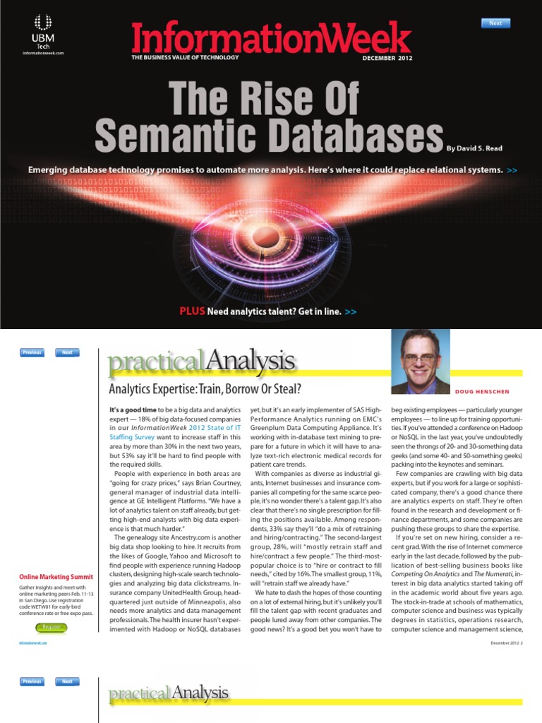 InformationWeek - The Rise of Semantic Databases | PDF | Databases ...