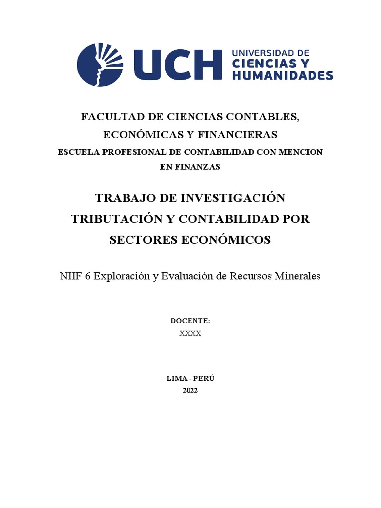 Niif 6 Mineria | PDF | normas internacionales de INFORMACION FINANCIERA ...
