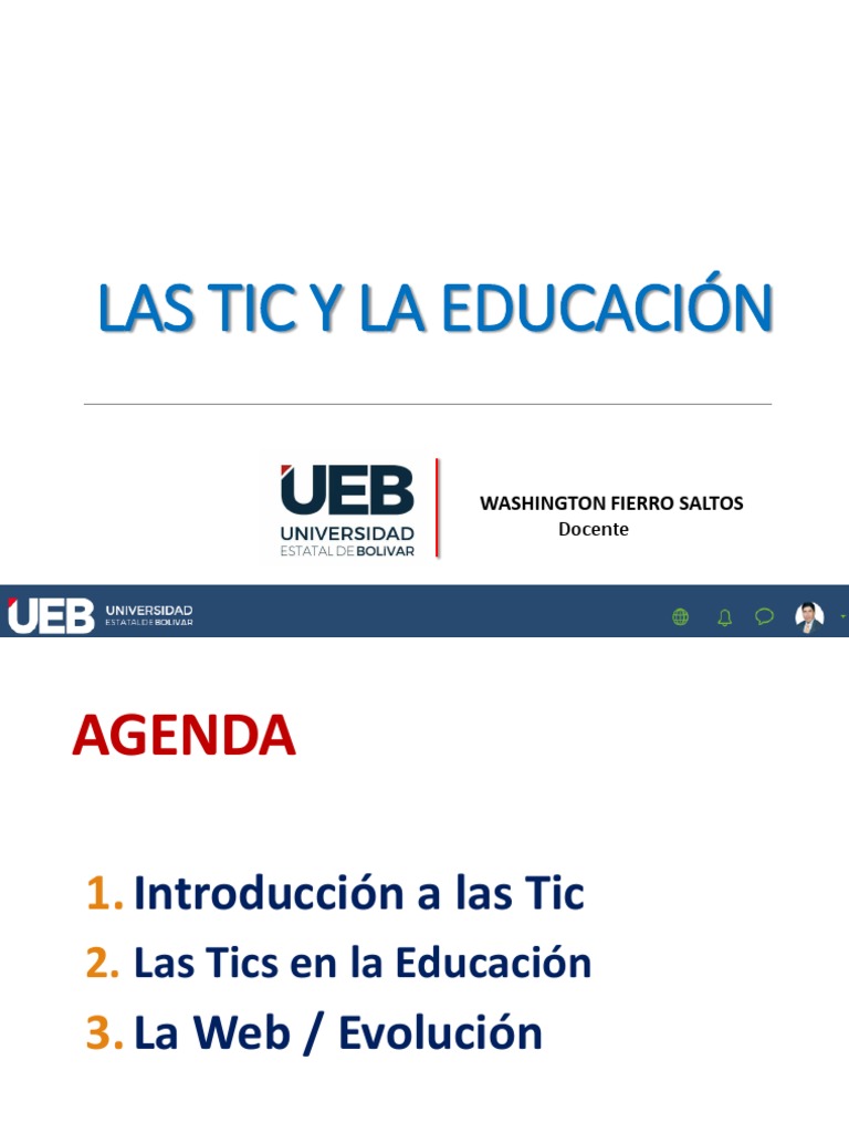 Las Tics y Educación | PDF | Red mundial | Internet y web
