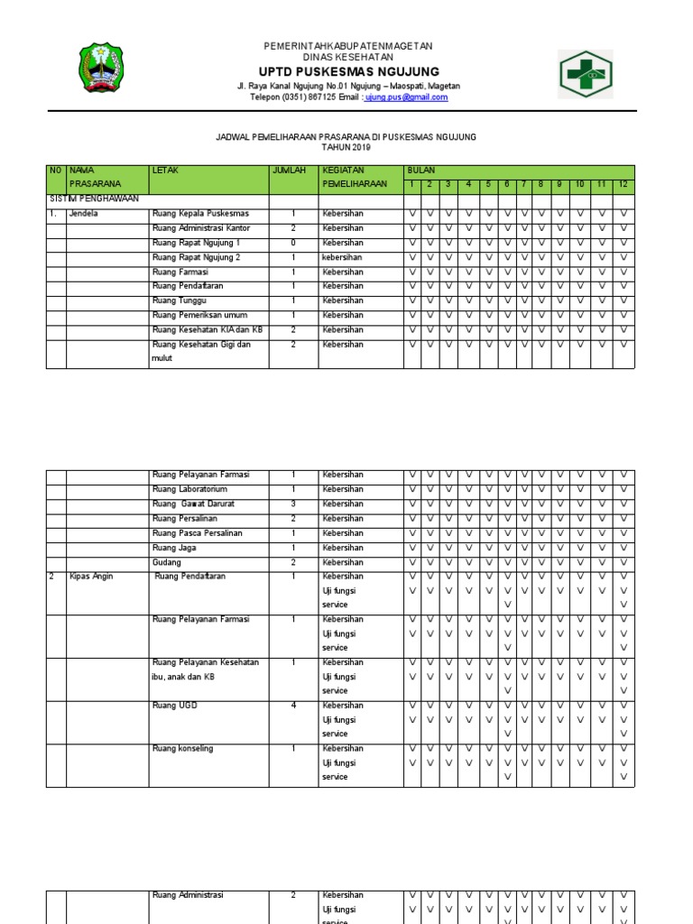2 1 4 2 Jadwal Pemeliharaan Prasarana Revisi Pdf