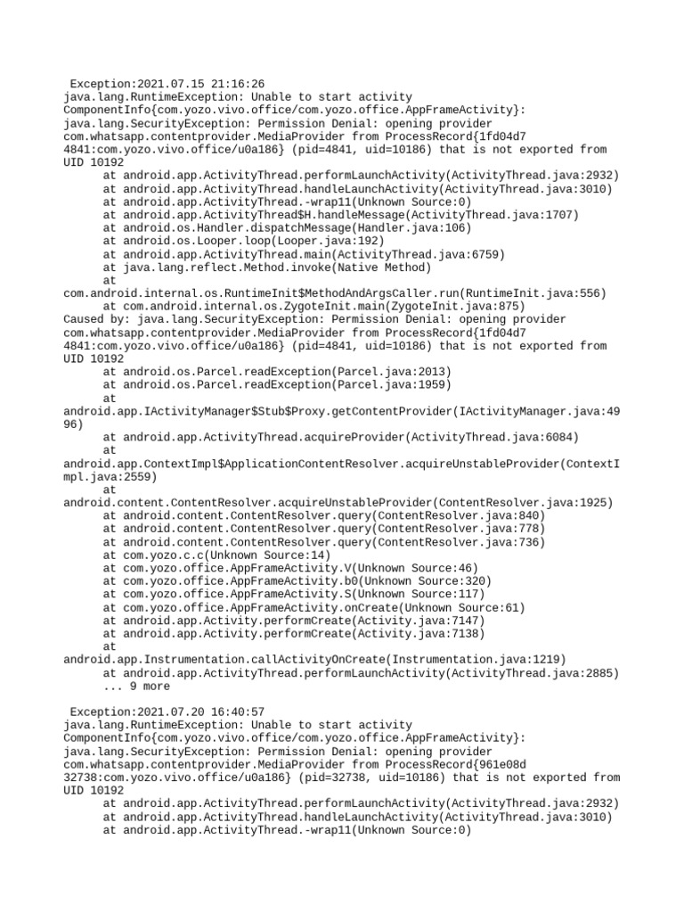 Yozolog | PDF | Android (Operating System) | Java (Programming Language)
