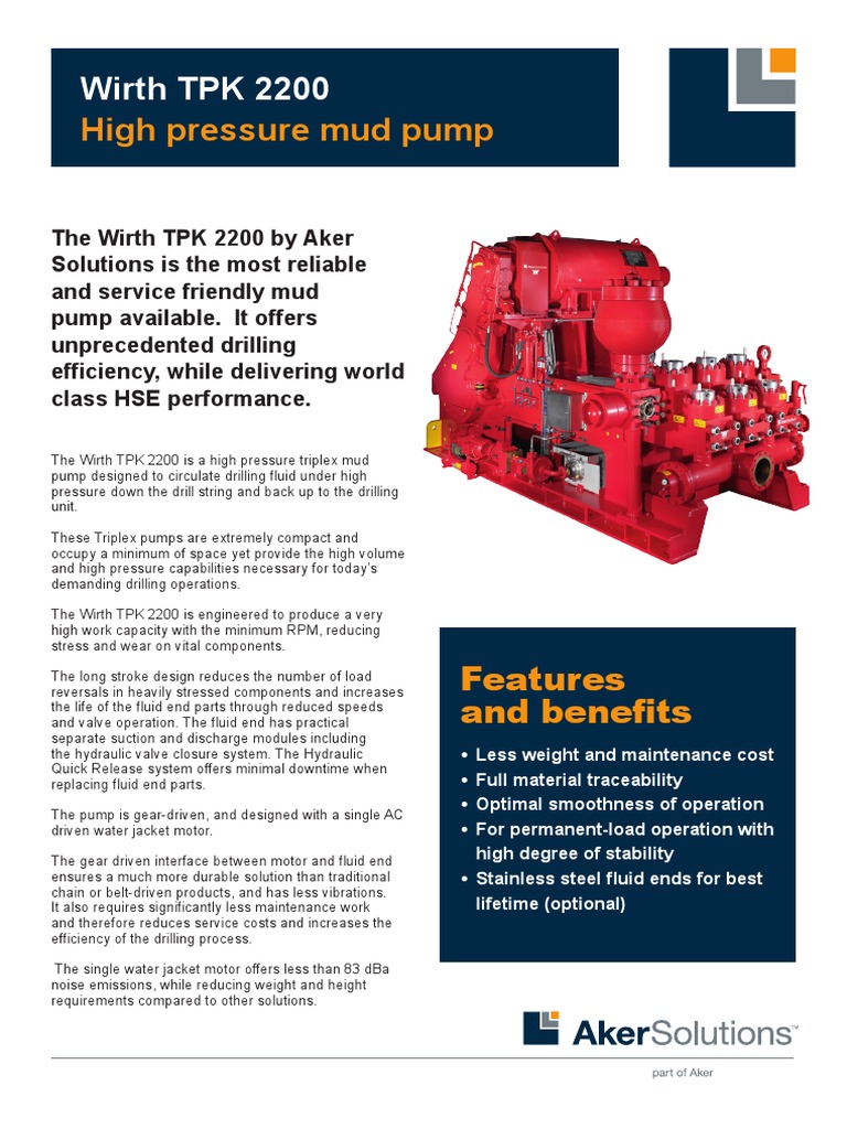 Wirth TPK 2200 | PDF | Pump | Electric Motor