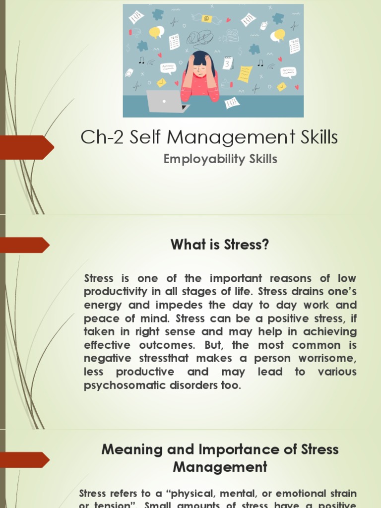 Self Management Skills | PDF | Stress (Biology) | Mental Health
