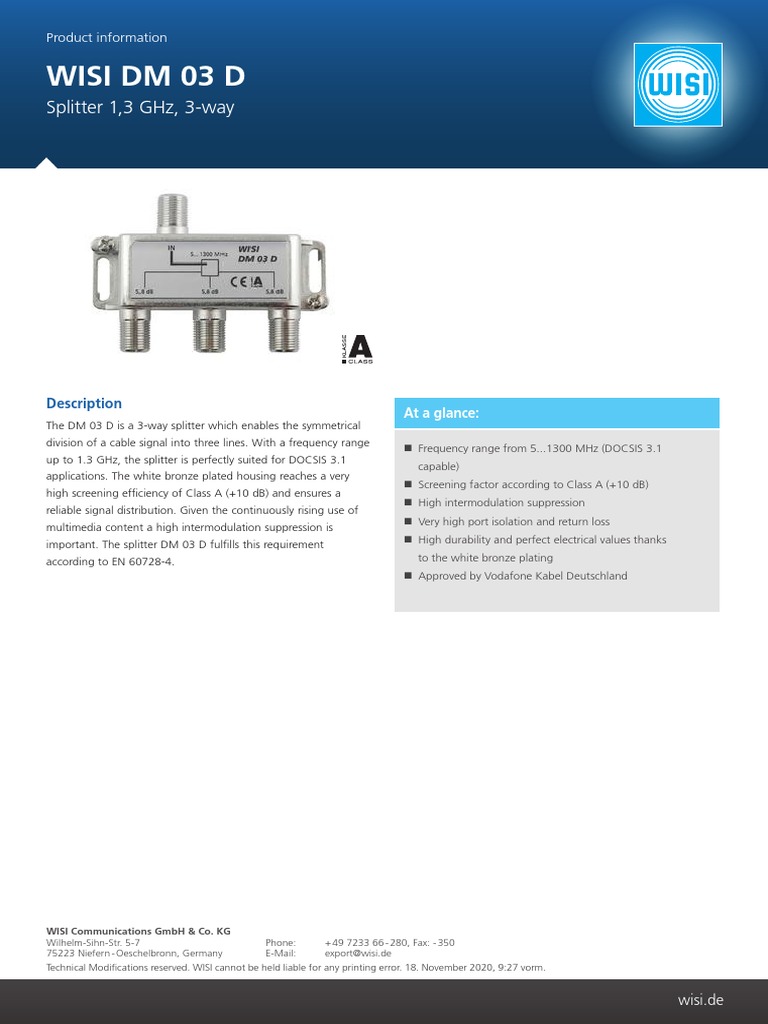 Product Info WISI DM 03 D en | PDF | Hertz | Computer Engineering