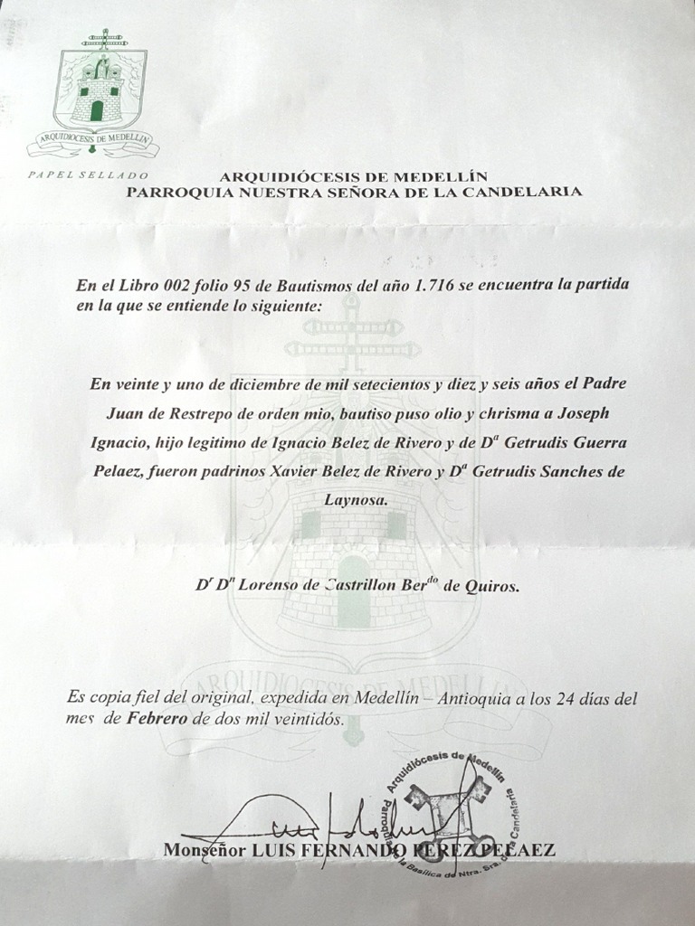 PB José Ignacio Veles de Rivero Guerra Pelaez | PDF