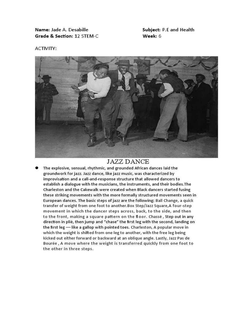 Jazz Dance Basics and History | PDF | Art