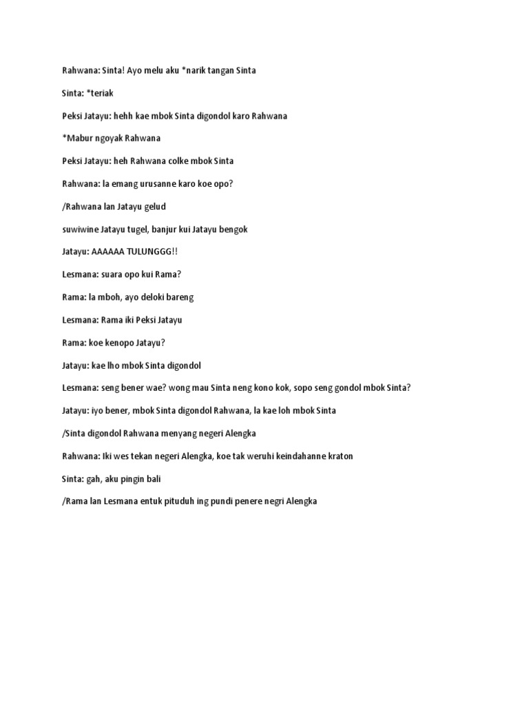 Rahwana - Sinta!-WPS Office | PDF | Puisi | Agama & Spiritualitas