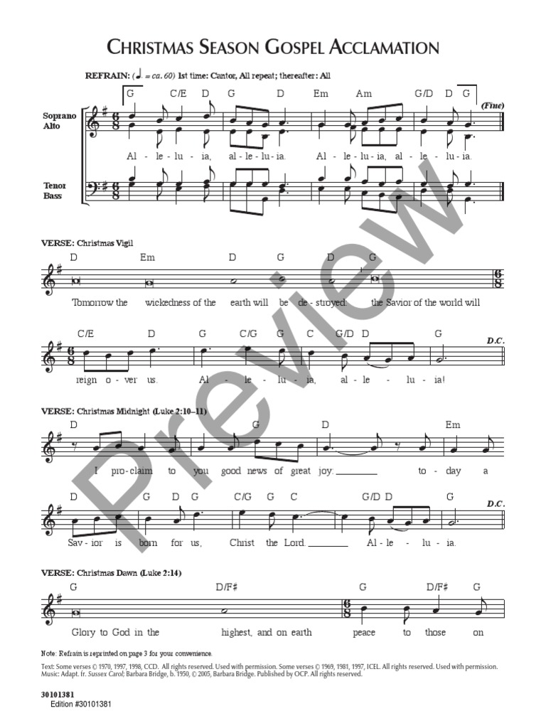 Gospel Chrstmas Alleuia | PDF