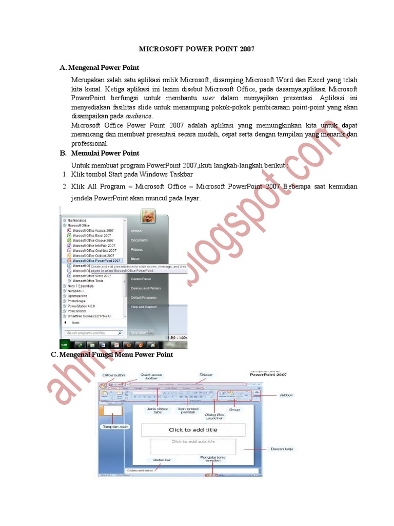 Materi Ajar KKPI Power Point 2007 | PDF