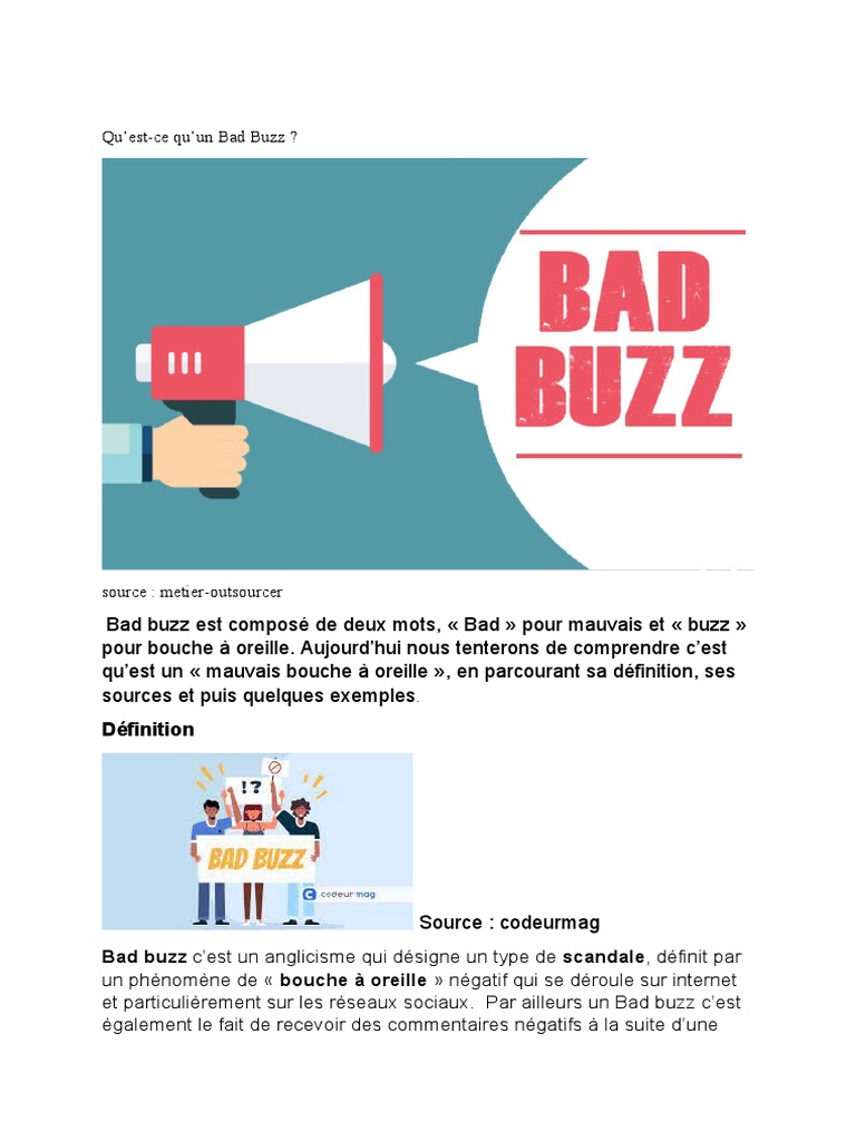 Comprendre le Bad Buzz et ses Impacts | PDF | la communication