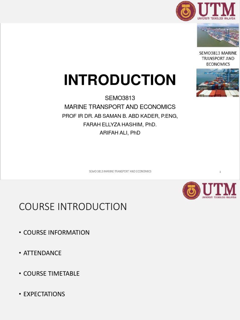 SEMO 3813 - Week 1 - Introduction | PDF | Containerization | Cargo Ship