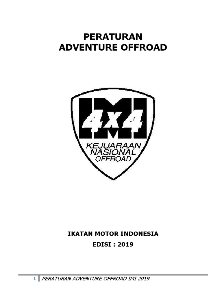 Peraturan Adventure Offroad Imi 2019 | PDF