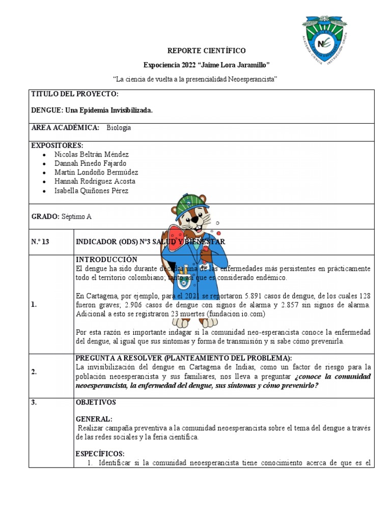 El Dengue 7a | PDF | Aedes aegypti | Epidemiología