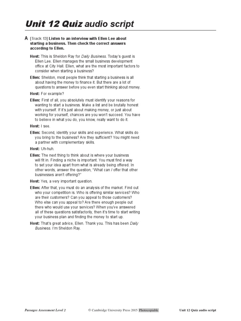 PAS3e_L2_WQ_U12_Script | PDF