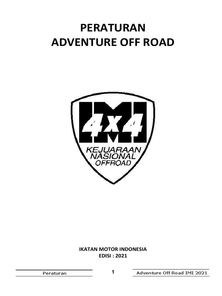Peraturan Adventure Offroad 2021 | PDF