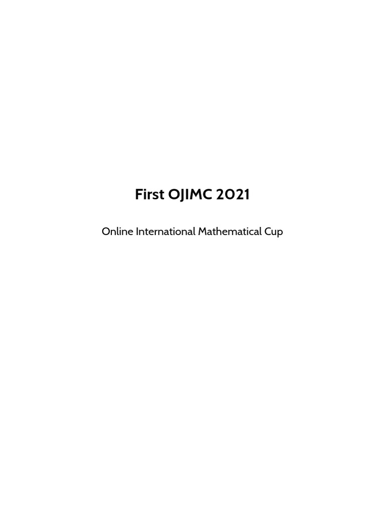 Ojimc 2021 (Imo Mock) | PDF | Polynomial | Vertex (Geometry)