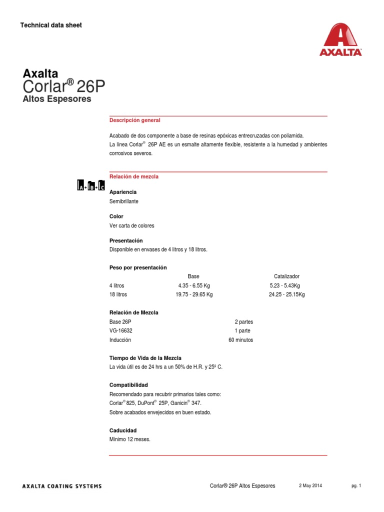 Corlar 26P Altos Espesores | PDF | Ciencias fisicas | Química Física