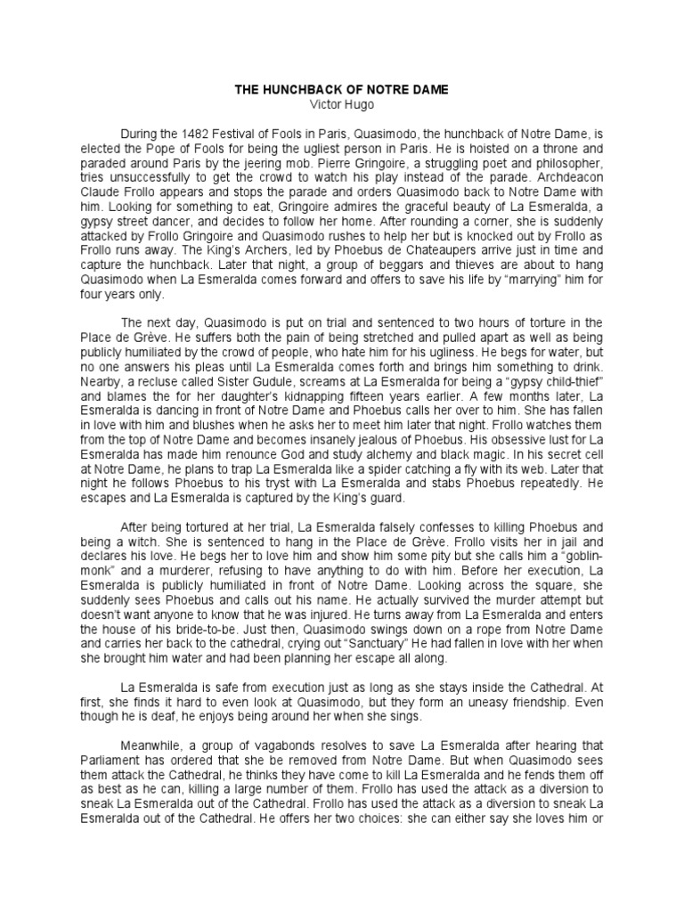 The Hunchback of Notre Dame - Victor Hugo | PDF | Claude Frollo | Quasimodo