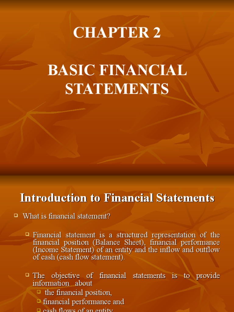 Chapter 2 Basic Financial Statements | PDF | Balance Sheet | Equity (Finance)
