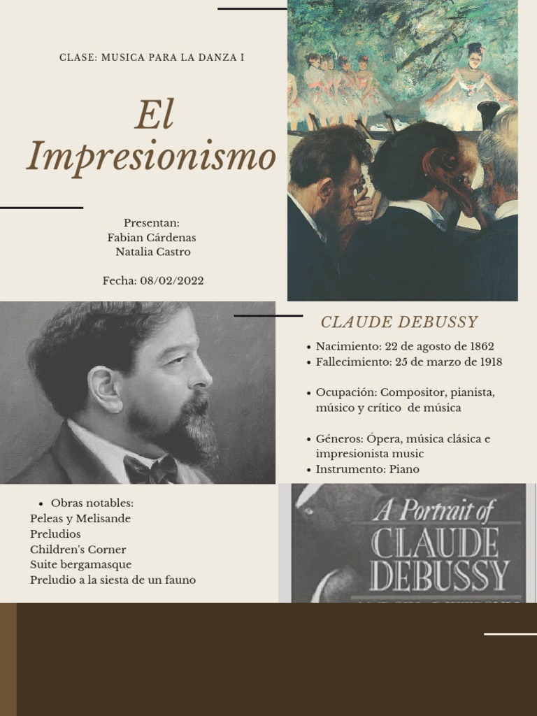 Exposición #4 - El Impresionismo PDF | PDF | Claude Debussy | Gymnopédies