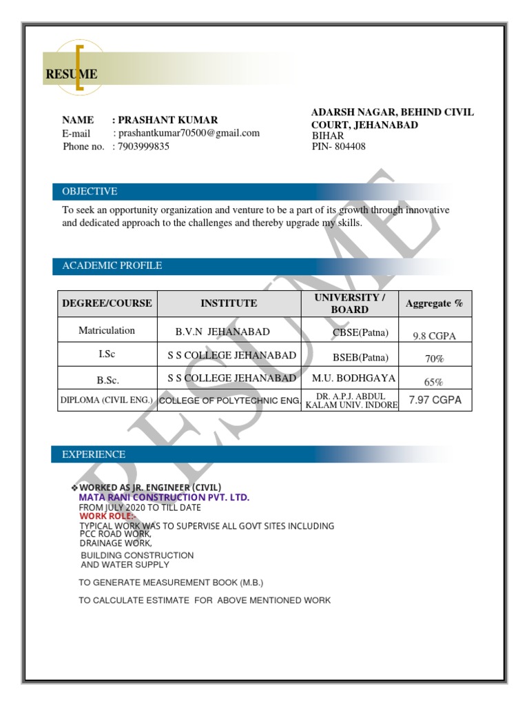 Prashant Kumar Resume 2022 Updated | PDF | Cognitive Science | Cognition