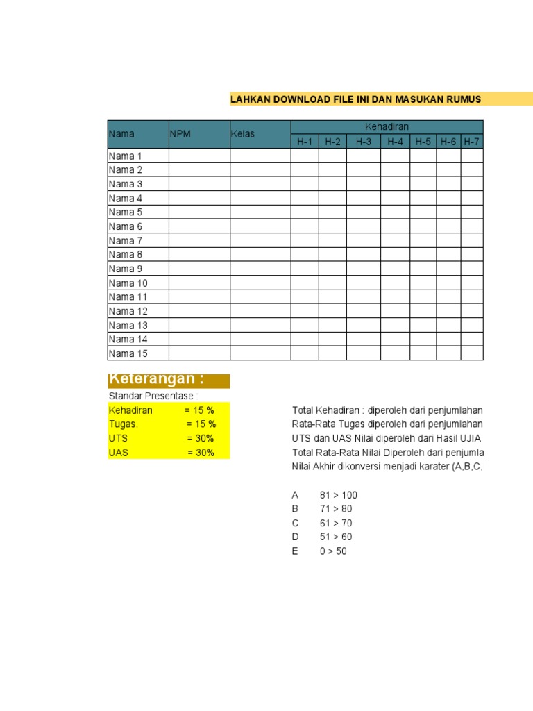 Soal Uas Excel | PDF