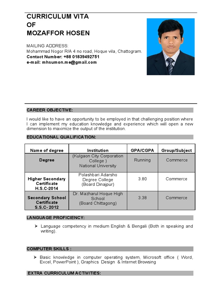 Sumon cv-2 | PDF