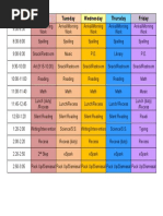 Color Coded Daily Homeschool Schedule | PDF | Linguistics | Behavior ...