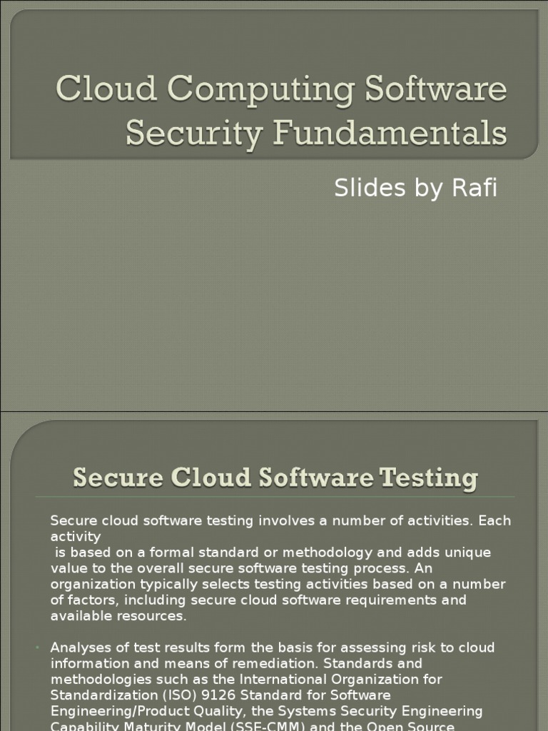 Cloud Computing Security Testing Pdf Cloud Computing Password