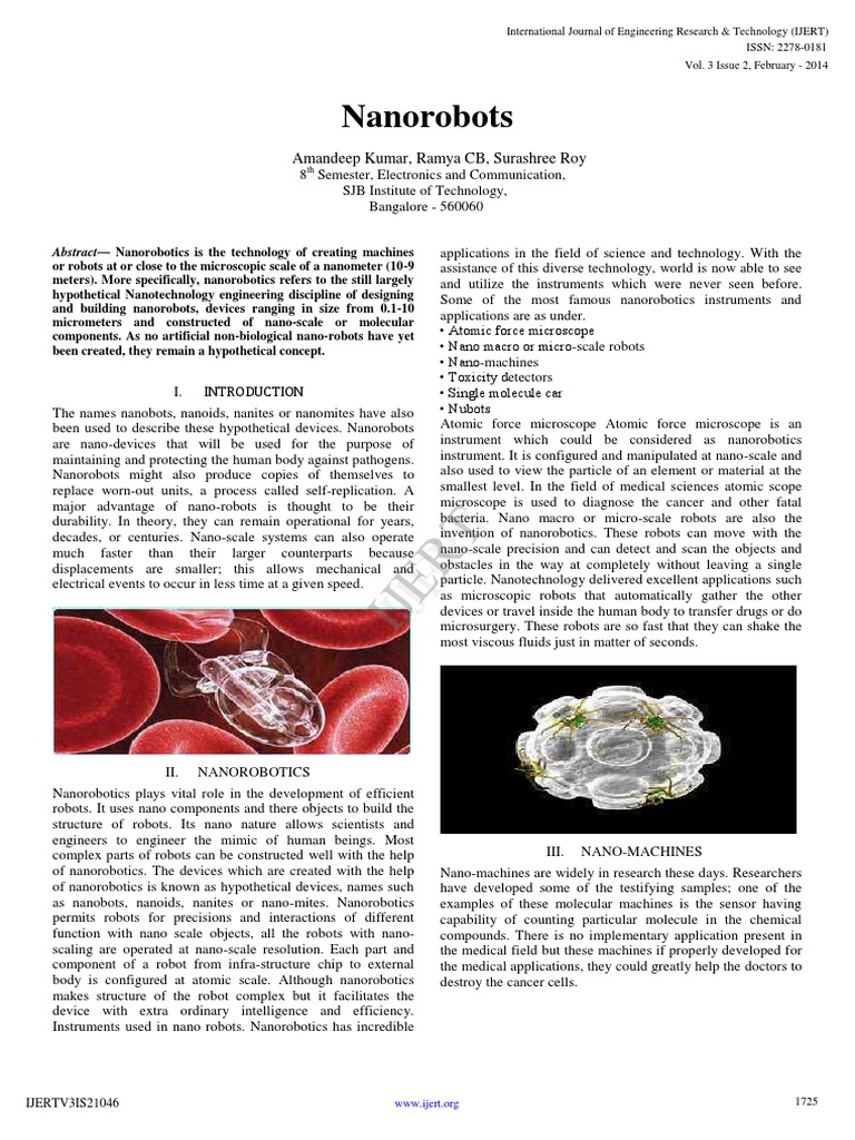 Nanorobots | PDF | Nanotechnology | Robot
