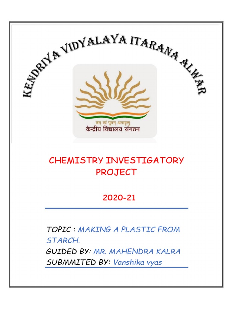 Making A Plastic From Starch | PDF | Starch | Polymers