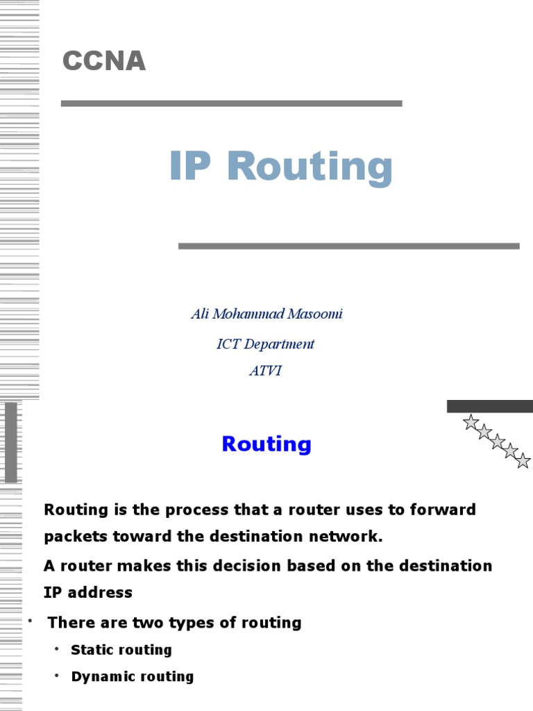 IP Routing | PDF | Routing | Router (Computing)