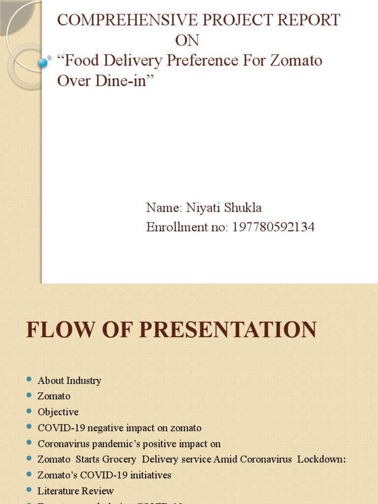 Comprehensive Project Report On | PDF | Restaurants | Grocery Store