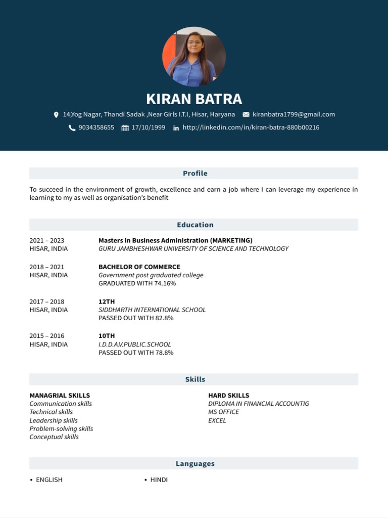 KIRAN - BATRA - Resume - 22 07 2022 15 33 13 | PDF | Business