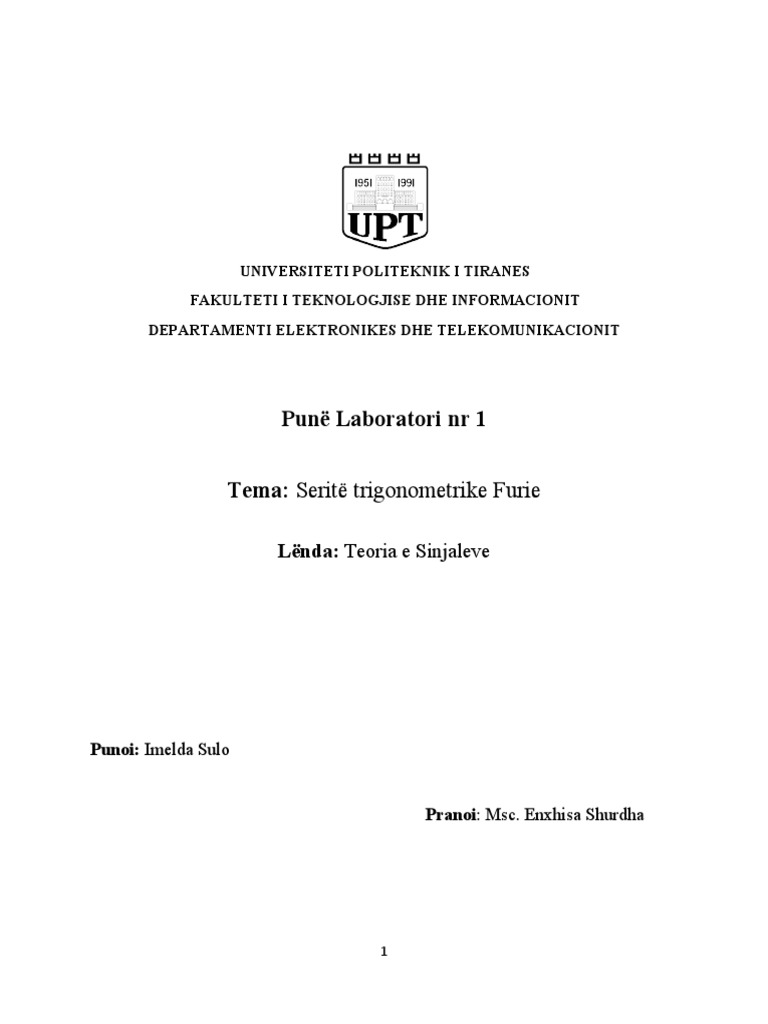 Lab1 Per Studentet | PDF