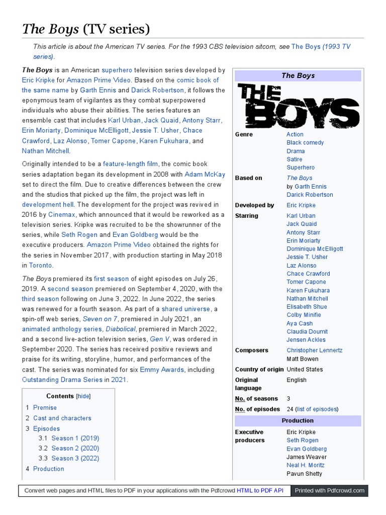 En Wikipedia Org Wiki The Boys TV Series | PDF