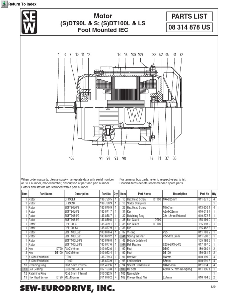 Sew-Eurodrive, Inc.: Motor | PDF | Mechanical Engineering | Electrical ...