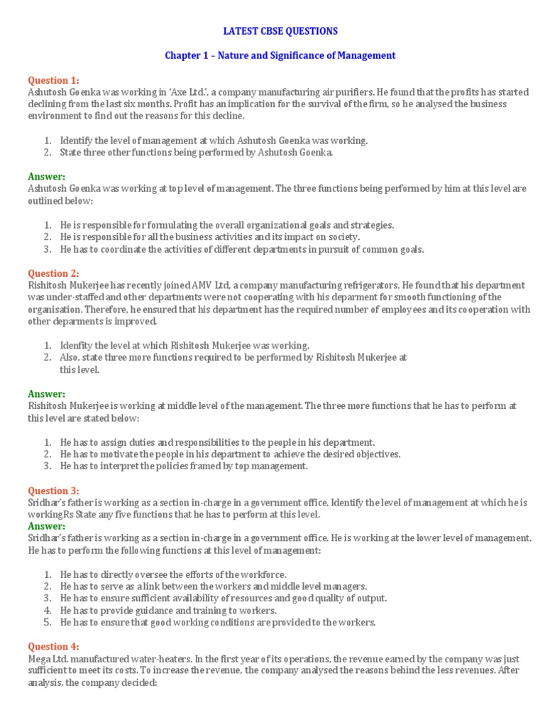 Management Levels and Functions Analysis | PDF | Employment | Creativity