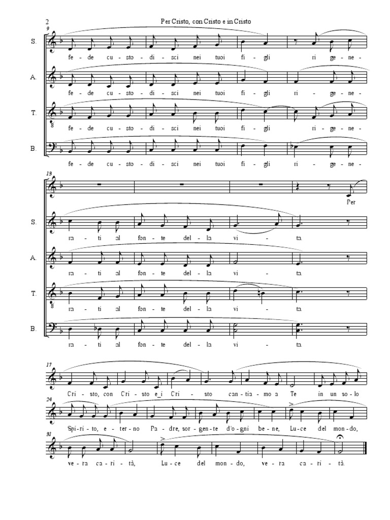 Inno Giubileo Coro 2 | PDF