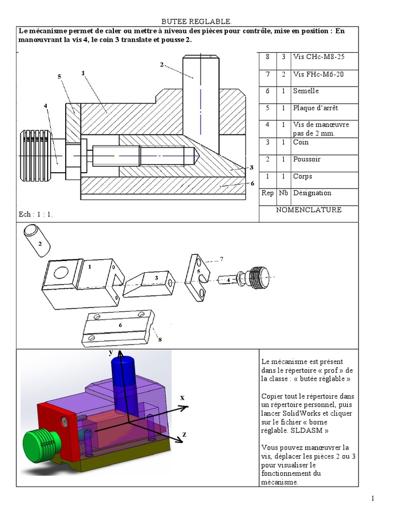 Butee Reglable | PDF | Dessin