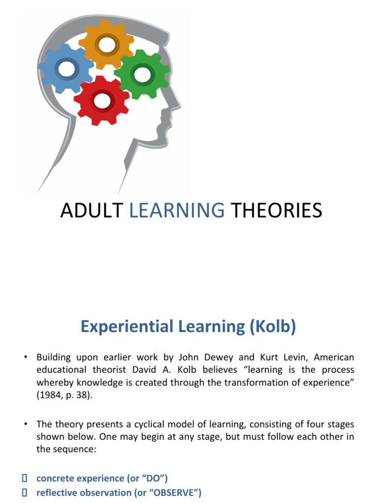 Adult Learning Theories Pdf Perception Learning