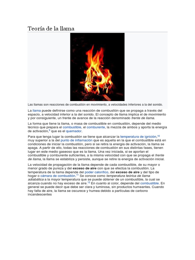 Teoría de la llama | PDF