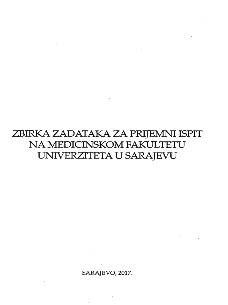 Zbirka Za Prijemni Na Medicinu | PDF